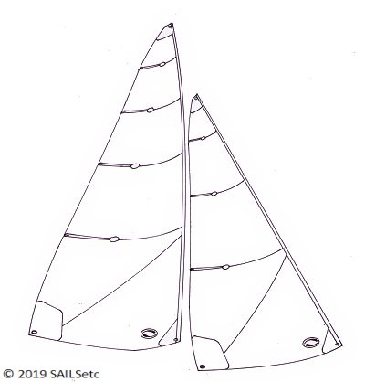 Ten Rater lightweight sails - 2000 to 2200 mm mainsail luff